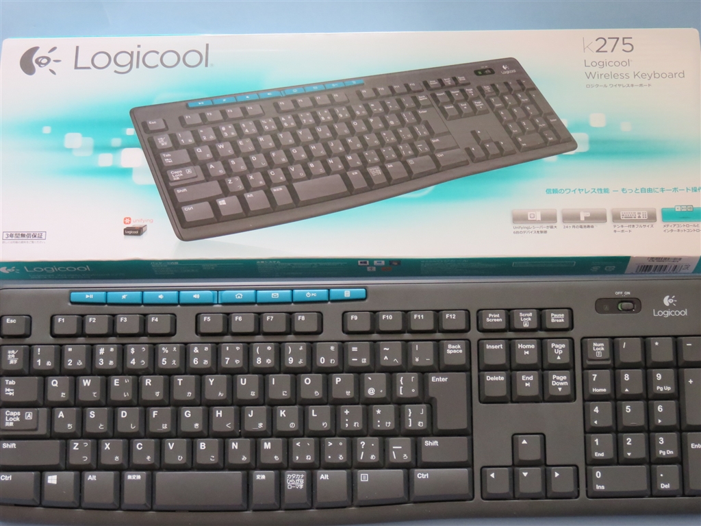 価格.com - 『外箱と本体』ロジクール Wireless Keyboard K275 [ブラック] 流離いの銀次郎さんのレビュー・評価投稿 ...