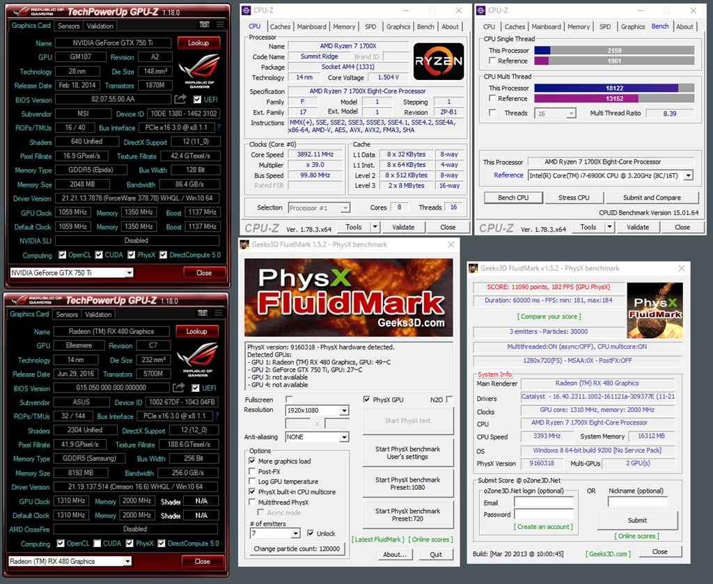 価格.com - 『スコア』AMD Ryzen 7 1700X BOX Kaomoji-w-さんのレビュー・評価投稿画像・写真「定格で充分 ...