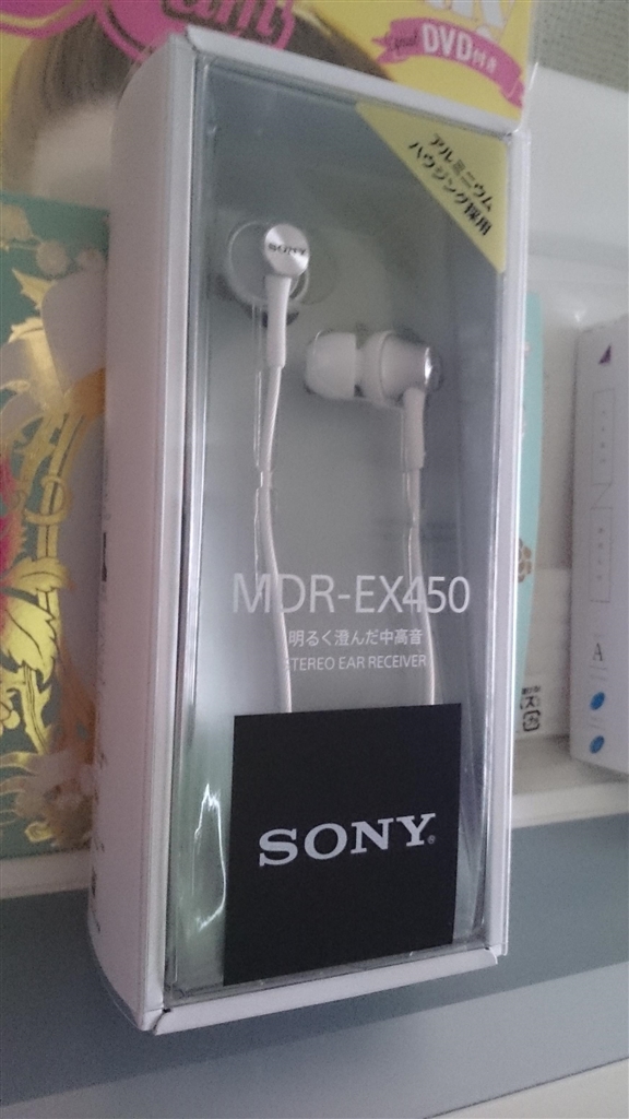 価格.com - SONY MDR-EX450 (W) [プラチナホワイト] Tio Platoさんのレビュー・評価投稿画像・写真「スマホとの相性は抜群に良いです。」[364273]