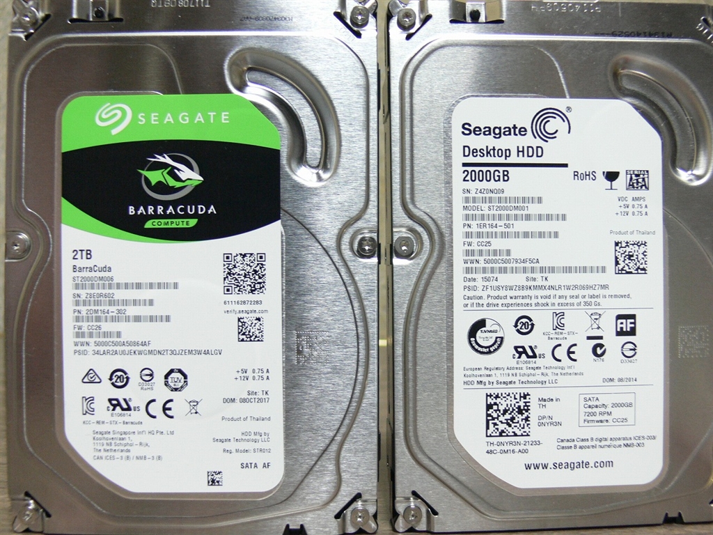 価格.com - 『左が本製品』SEAGATE ST2000DM006 [2TB SATA600 7200] シェーンコップ517さんの ...