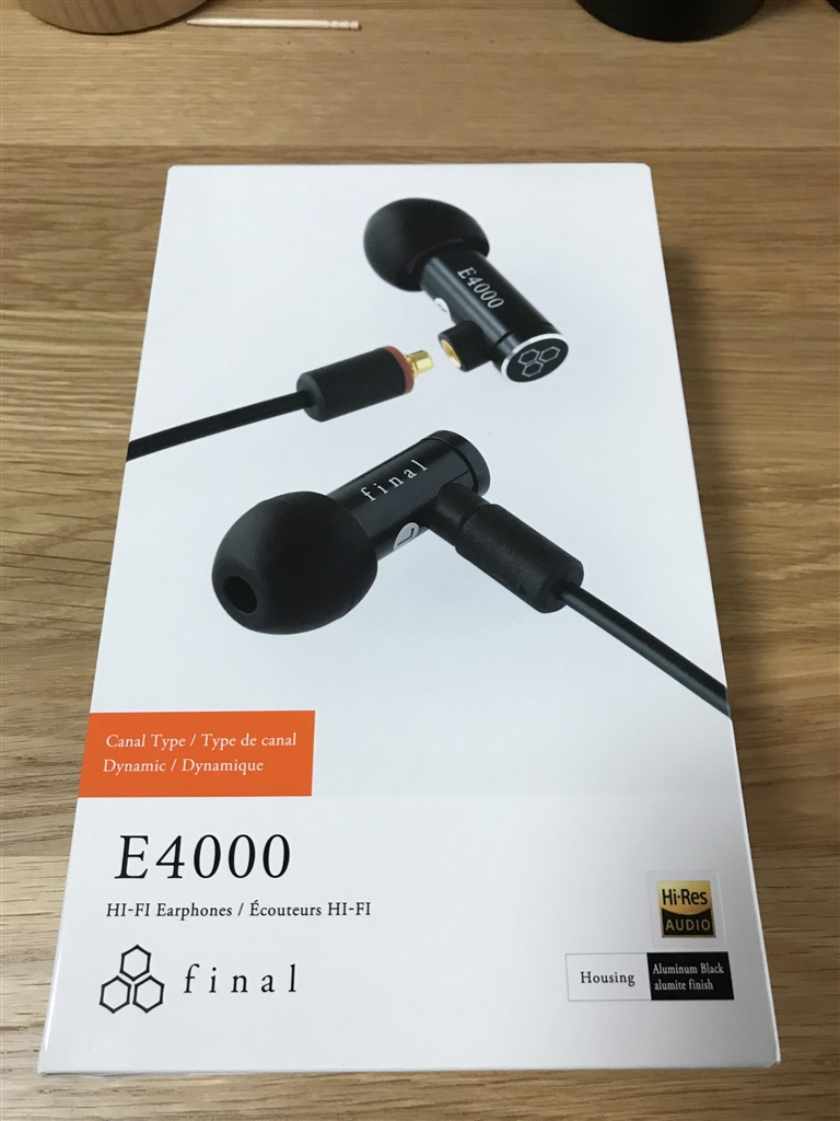 価格.com - 『化粧箱』final E4000 FI-E4DALD mokogenさんのレビュー・評価投稿画像・写真「zx300のアンバランス側接続の主力イヤホンとして購入」[407523]