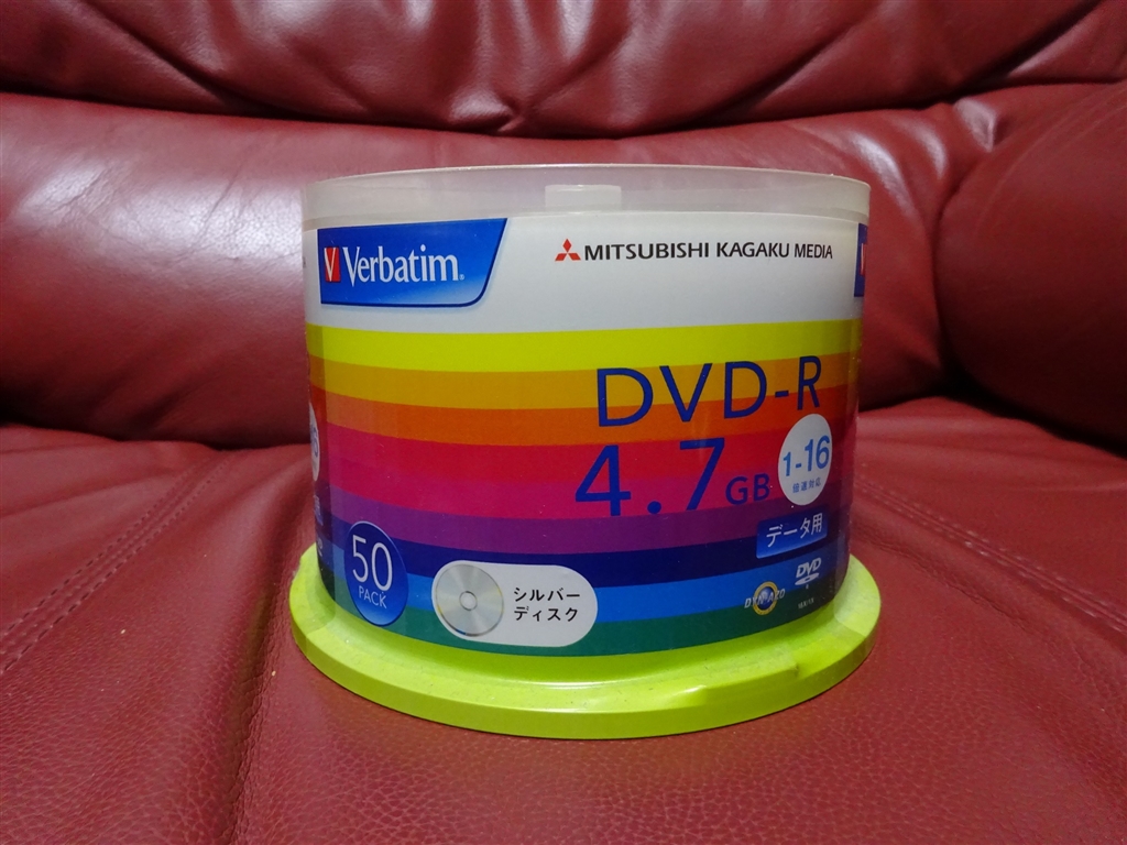 価格.com - 『製品パッケージ（横）』Verbatim DHR47J50V1 (DVD-R 16倍速 50枚組) HISASHI-880さんのレビュー・評価投稿画像・写真「シルバー ...