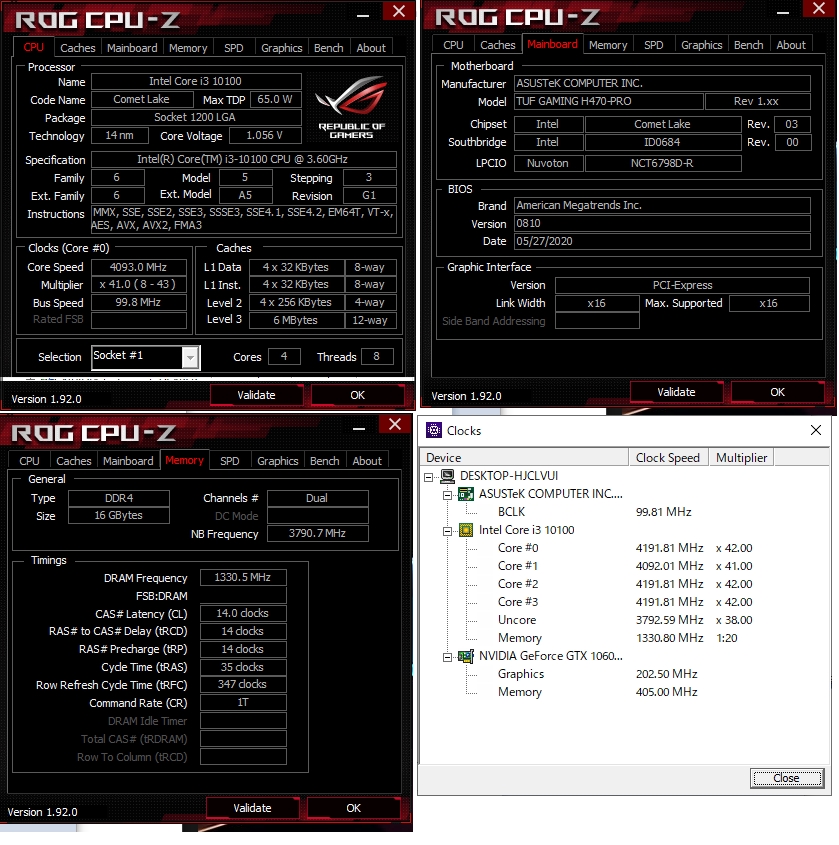 価格.com - 『CPU-Z Biosバージョン0810にアップデート』インテル Core i3 10100 BOX 海ザルMAXさんの ...