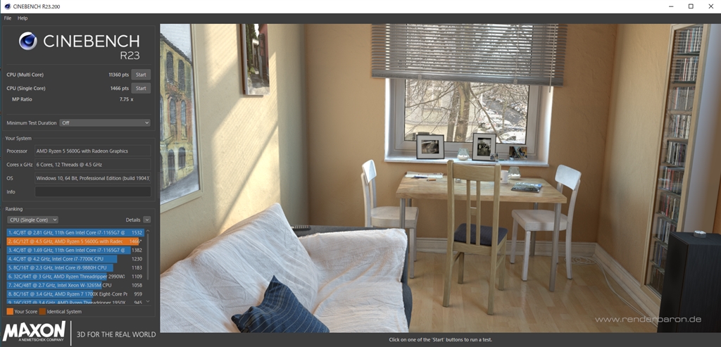 価格.com - 『CINEBENCH R23』AMD Ryzen 5 5600G BOX masterkskさんのレビュー・評価投稿画像 ...