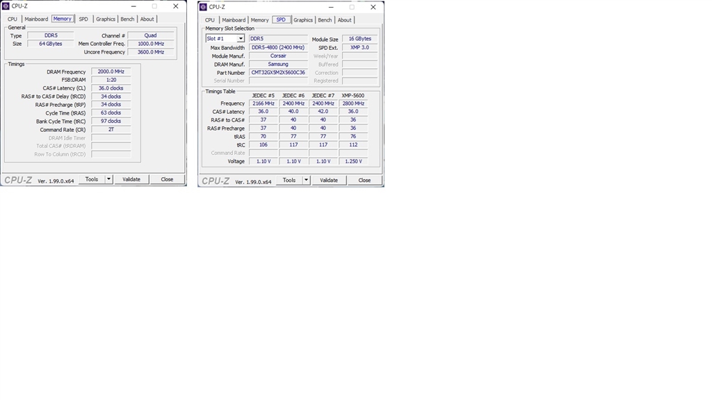 価格.com - 『DDR5 CPU-Zデーター』Corsair CMT32GX5M2X5600C36 [DDR5 PC5-44800 ...
