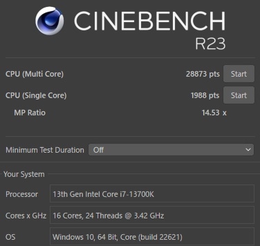 価格.com - 『CINEBENCH R23』インテル Core i7 13700K BOX NNN-AIRさんのレビュー・評価投稿画像・写真「12700Kからの換装。B660Mマザー ...