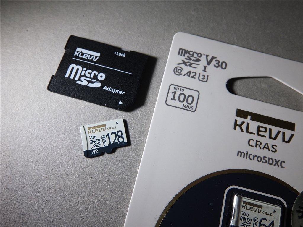 価格.com - 『128GBモデルと予備の64GBモデルです。SDアダプタも付属しています。』ESSENCORE KLEVV CRAS K128GUSD6U3-CA [128GB] つ～わご ...