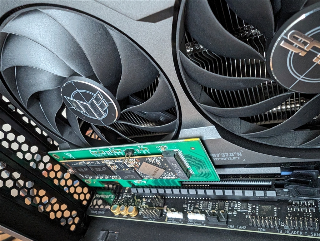 価格.com - 『とりあえず、クローン作るために無理やりぶっ刺した』crucial T500 CT1000T500SSD8JP くつした逆さ ...