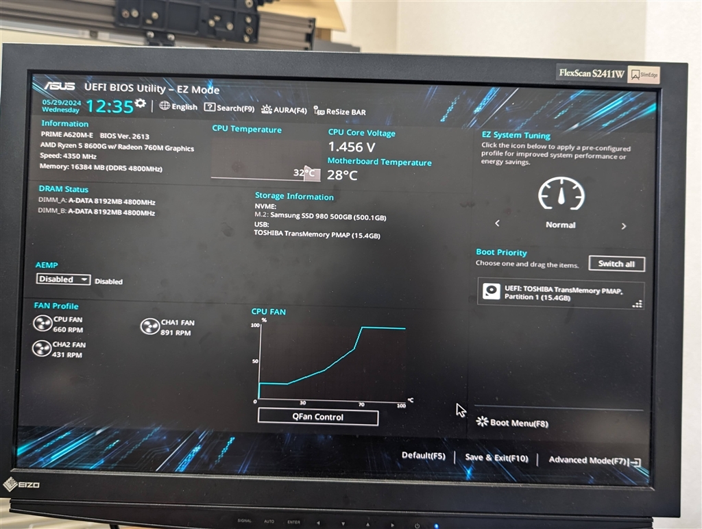 価格.com - 『BIOS認識すんなりOK』AMD Ryzen 5 8600G BOX triseiさんのレビュー・評価投稿画像・写真「ロー ...