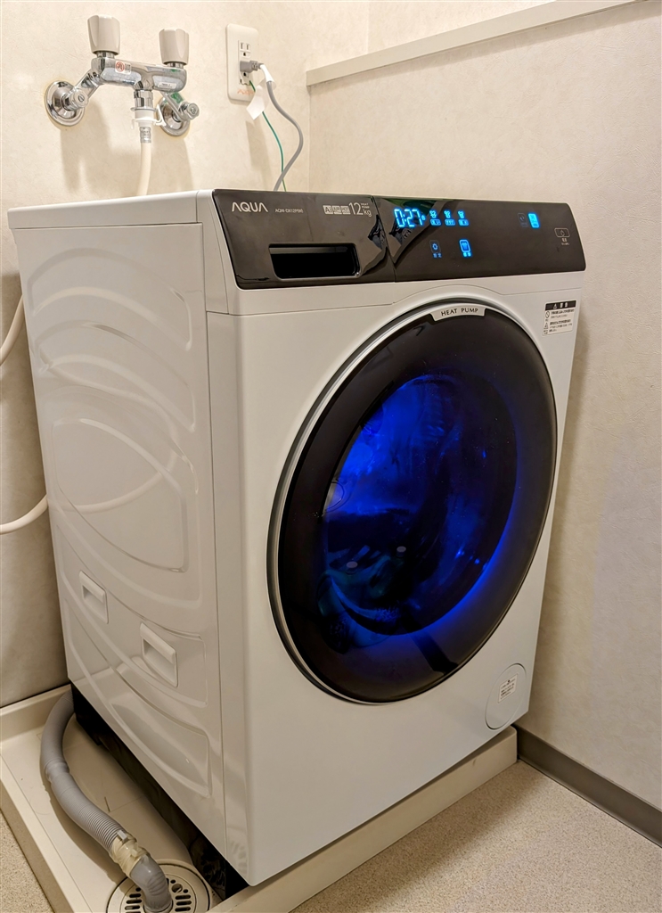 価格.com - AQUA まっ直ぐドラム2.0 AQW-DX12P-R-W [ホワイト] さんさんのレビュー・評価投稿画像・写真「省スペース ...