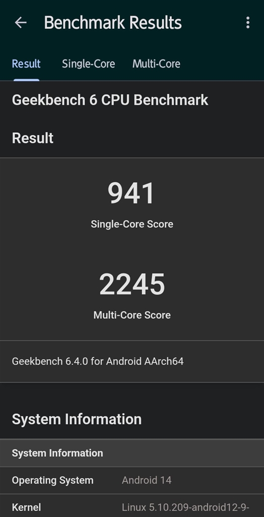 価格.com - 『Geekbench 6』FCNT arrows We2 M07 楽天モバイル [ライトブルー] B7Rさんのレビュー・評価投稿画像・写真「出費を最小限に最低限使えればいい人 ...